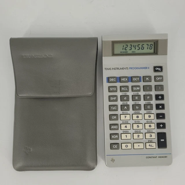 TEXAS INSTRUMENTS TI Calculator Programmer II with Case Vintage Working ...