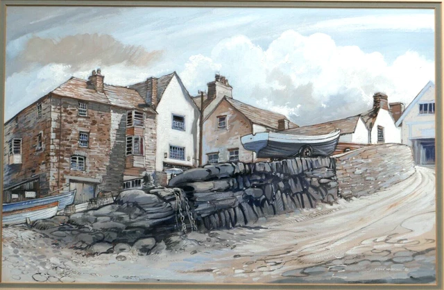 FRANK MCNICHOL (1911-2003) Gouache. Port Issac Slipway. 1968 £311.36 ...