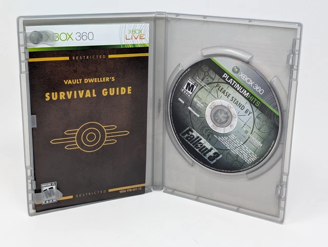 FALLOUT 3 PLATINUM Hits (Microsoft Xbox 360, 2009) - CIB Complete $15. ...