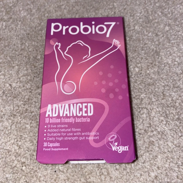 PROBIO7 ADVANCED FORMULA Digestive Health Supplement - 30 Capsules £11. ...