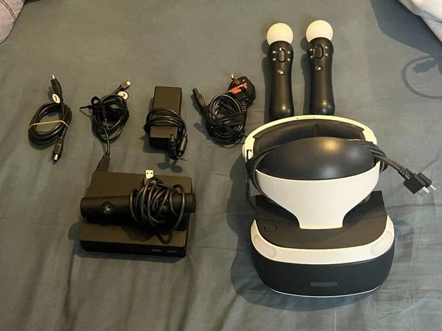 SONY PLAYSTATION PSVR All Wires Included with 2 Move Controllers ...