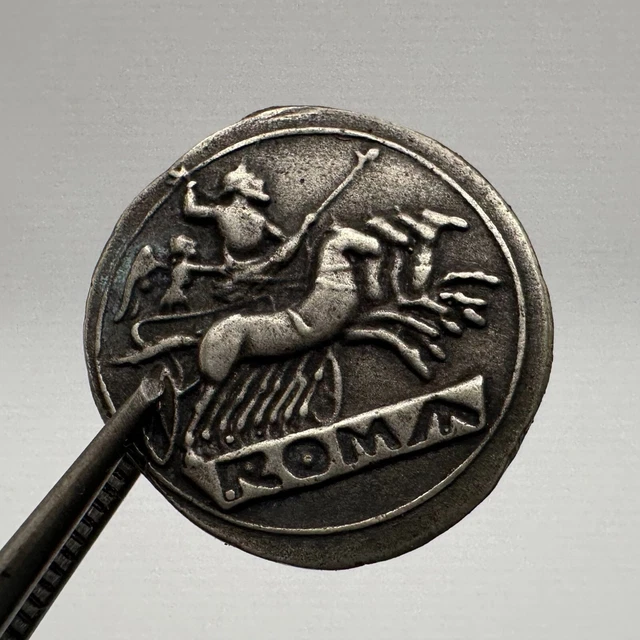 ANCIENT ROMAN COIN Anonymous Didrachm 225-214 Bc Rome Pedigree Silver ...