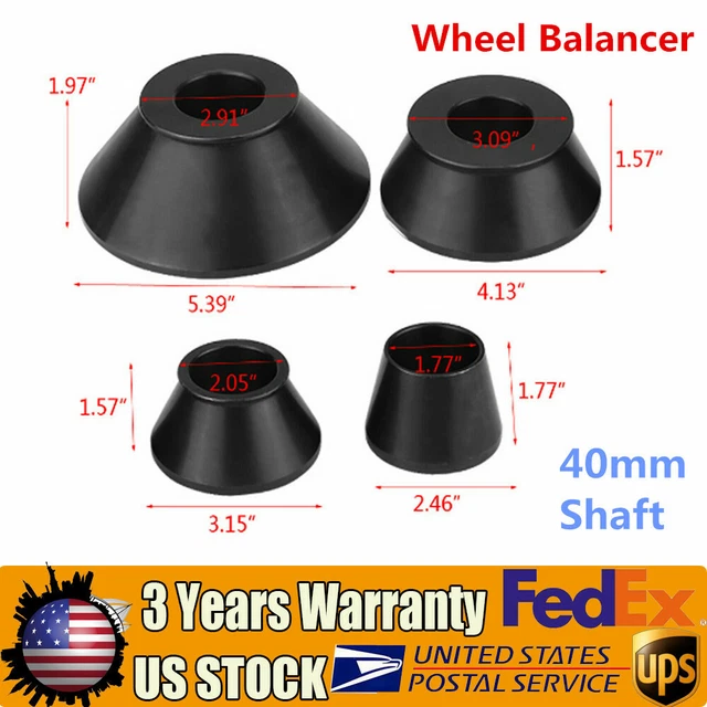 TIRE BALANCER CONES Set 4x Wheel Balancer Adapter Cones Standard Taper ...