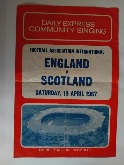 ENGLAND V SCOTLAND song sheet 1967 £1.75 - PicClick UK