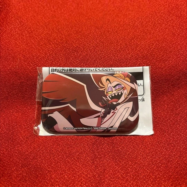 HAZBIN HOTEL LUCIFER Square Can Badge Amusement Prize Used £74.50 ...