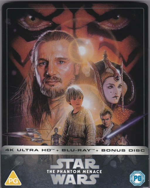 STAR WARS: THE Phantom Menace (4K Ultra HD Steelbook, 3 Disc set) EUR ...