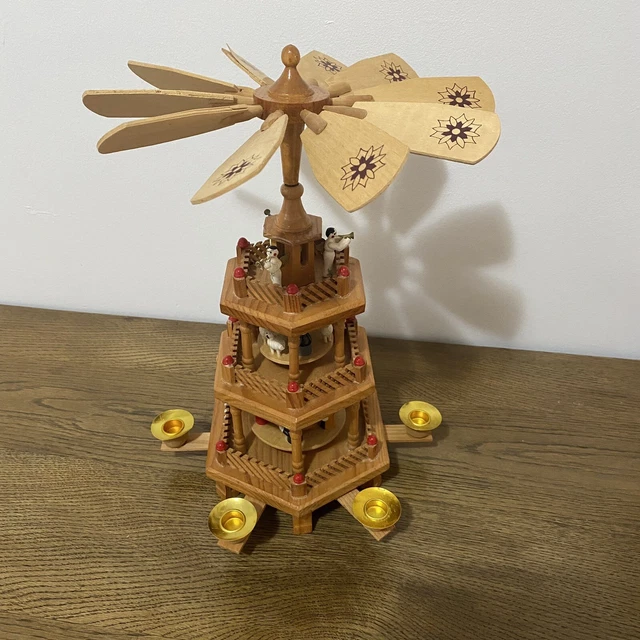 GERMAN CHRISTMAS THEME Windmill 3 Tier Wooden Carousel $149.00 ...