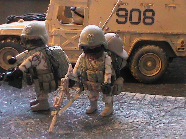 PLAYMOBIL CUSTOM US Navy Seal Ame. Sniperunif.desert Irak-2003 Ref-0187 ...