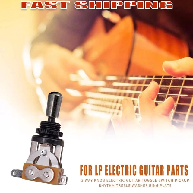3 WAY ELECTRIC Guitar Selector Pickup Toggle Switch for LP EPI (Black ...