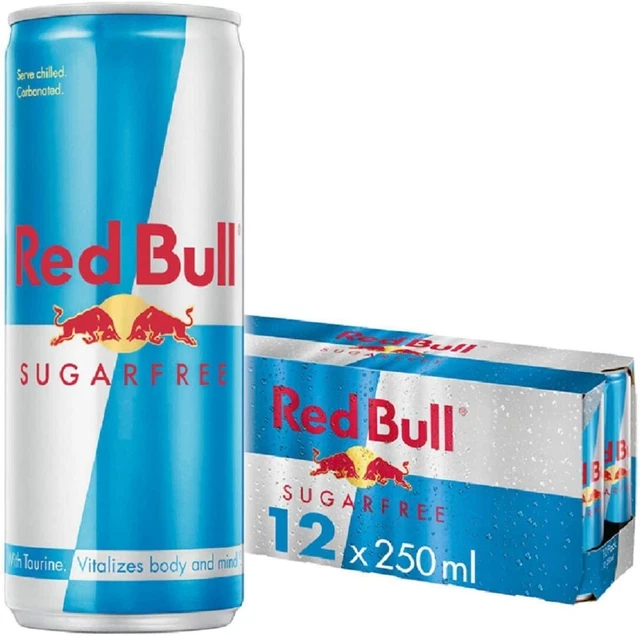 RED BULL SUGAR free Energy Drink, 250 ml, Pack of 12 £12.00 - PicClick UK