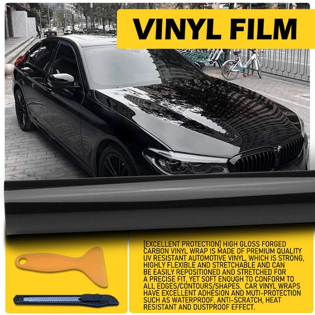 3M GLOSS BLACK Vinyl Wrap Car Sticker Genuine Film Decal Bubble Free ...