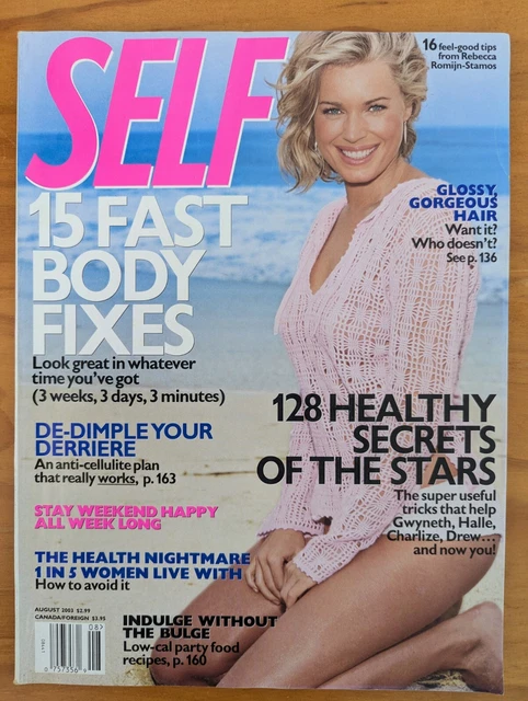 SELF MAGAZINE (U.S.) August 2003 Rebecca Romijn Beauty Vintage Y2K ...