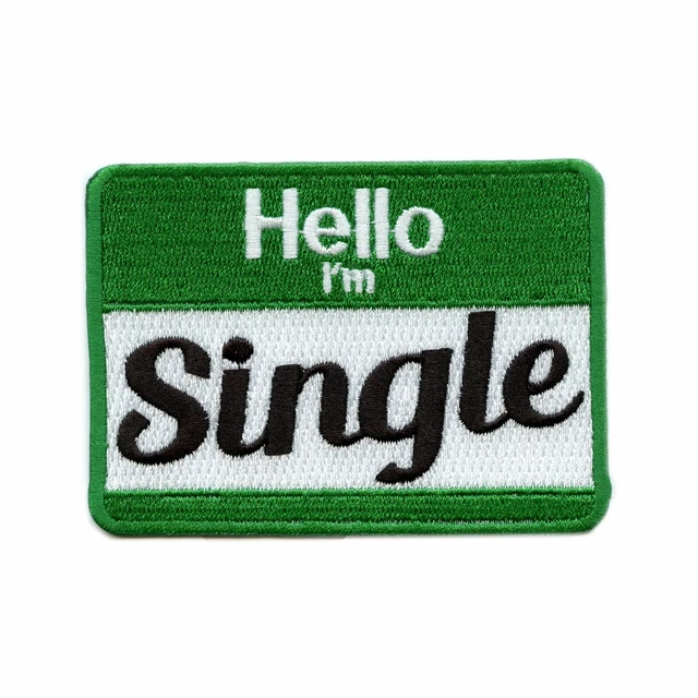 HELLO MY NAME is Single Green Name Tag Embroidered Iron On Patch EUR 12 ...
