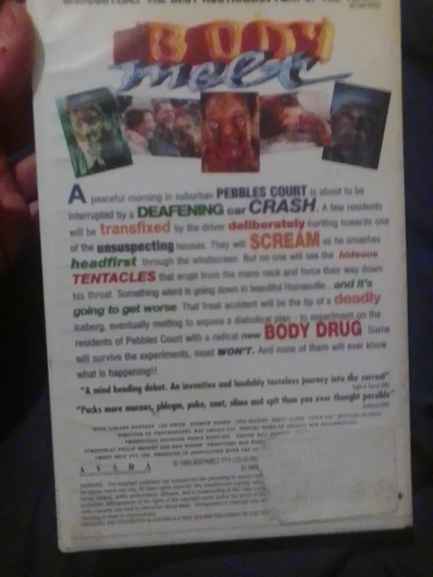 1993 BODY MELT- 21st Century Vhs Big Box Ex Rental Australian Cult ...