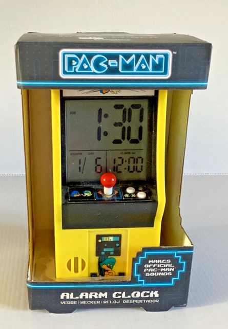 PAC MAN ALARM Clock Digital Iconic 80's Retro Game Clock Christmas ...