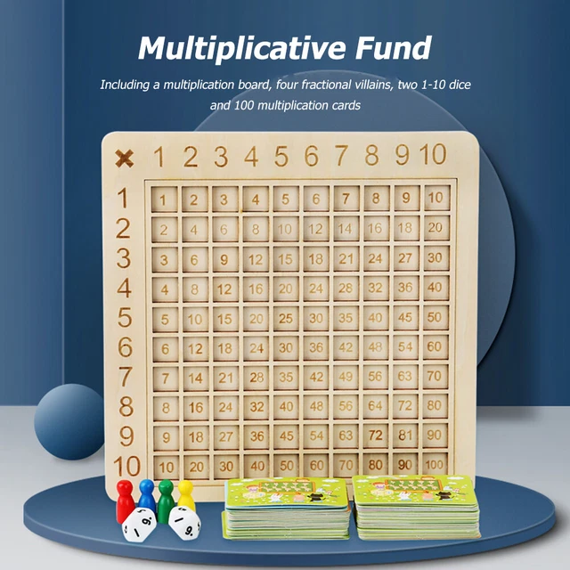 WOODEN EARLY LEARNING Toys Montessori Mathematics Multiplication Board ...