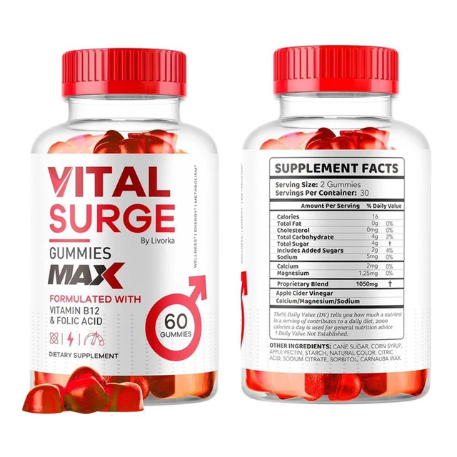 VITAL SURGE MALE Gummies, Vital Surge Testo Supports Gummy Performance ...