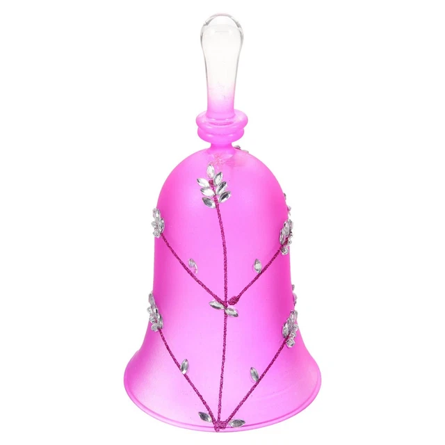 GLASS BELL FOR Bar Restaurant Hand Bell Call Bell Desktop Glass Hand ...