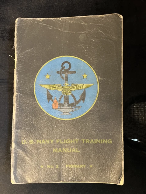 WWII NAMED US Navy Flight Training Book No 1 C.A.A. W.T.S. Elementary ...