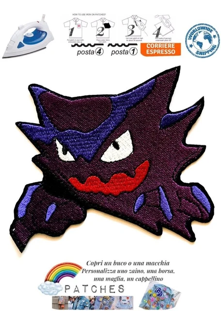 PATCH HAUNTER POKÉMON toppa termoadesiva Catch'em all iron on monster embroidery EUR 4,99 ...