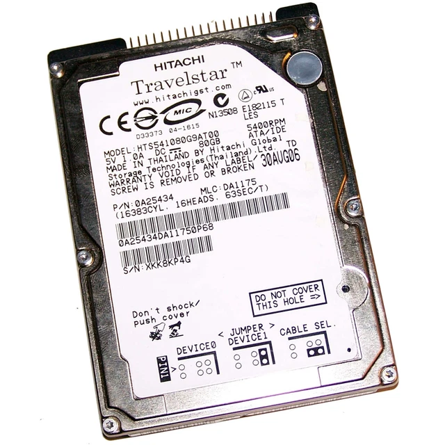 DISQUE DUR HDD Disque Ide Pata 2,5 " 80gb Ordinateur Portable L ...