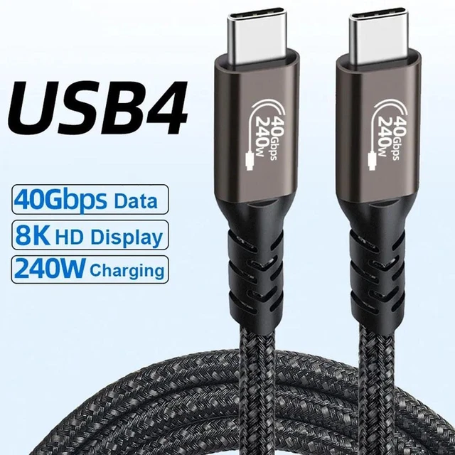 THUNDERBOLT USB4 DATA Line Type C Cable 8K Projection PD 240w Fast ...