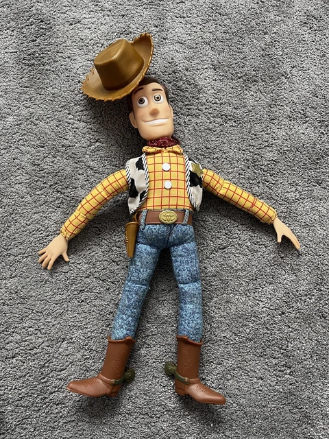 DISNEY PIXAR THINKWAY Toy Story Sheriff Woody Pull String Talking Doll ...