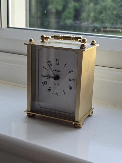 VINTAGE MAXIM WEST Germany Carriage Mantel Clock £30.00 - PicClick UK