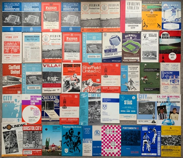 LEICESTER CITY FC 1960s AWAY FOOTBALL PROGRAMME COLLECTION Memorabilia ...