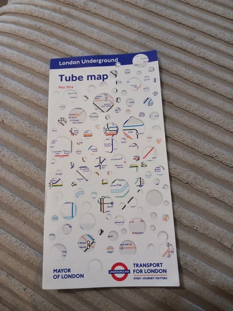 LONDON UNDERGROUND TUBE MAP May 2014 TFL Transport for London Railway ...