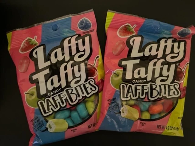 LAFFY TAFFY CHEWY Laff Bites Candy - (2 BAGS} 4 FLAVORS IN EACH BAG EUR ...