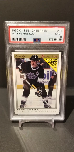 1990-91 O-PEE-CHEE PREMIER Wayne Gretzky 2000 Points #38 Los Angeles Kings PSA 9 $125.00 ...