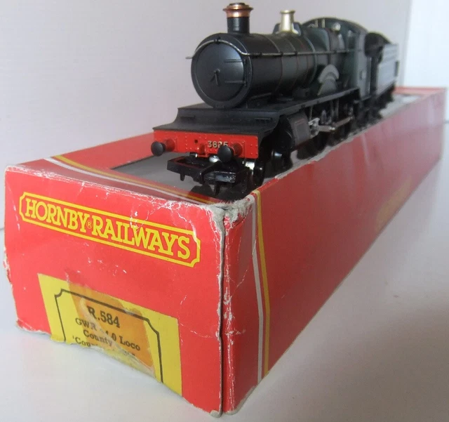 HORNBY R584 GWR green County Class 4-4-0 Loco 3825 'COUNTY of DENBIGH' (Boxed) $169.99 - PicClick AU