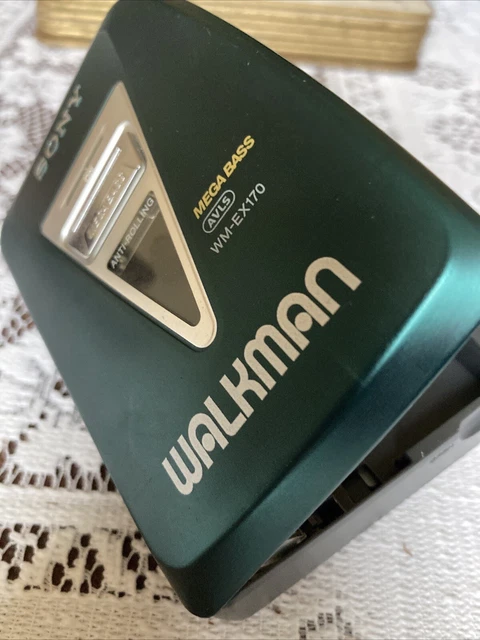 SONY WALKMAN PERSONAL Cassette Player GREEN RARE (WM-EX170) Spares Or ...