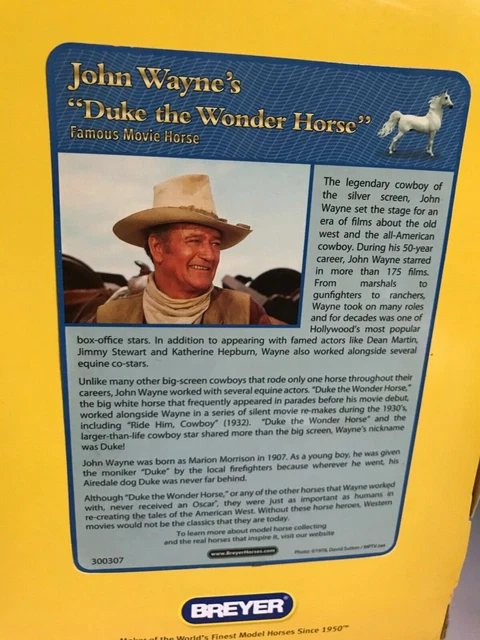 NIB TRAD BREYER John Wayne's Duke Wonder Horse TSC Tractor Supply Co ...