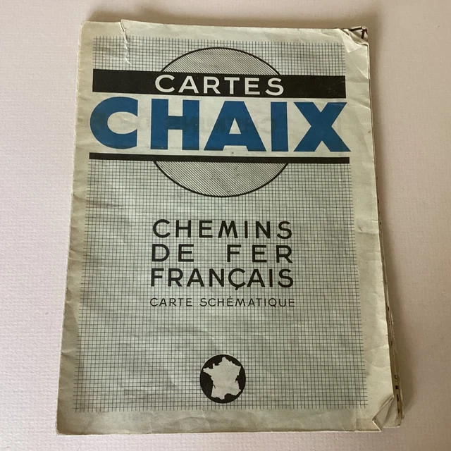 VINTAGE CHEMINS DE Fer Francais - Carte Schematique - Carte Chaix £19. ...