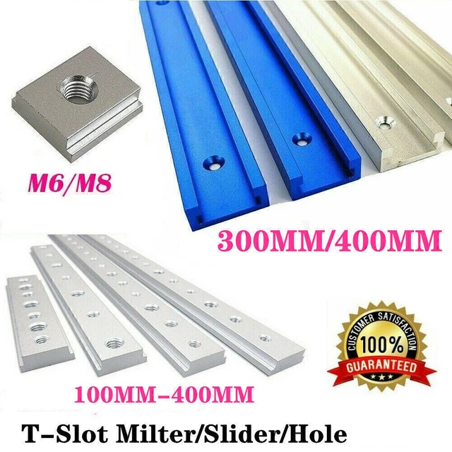 DIY T-TRACK T-NUT 300mm/400mm Aluminium Profil Schiene oder M6 M8 ...