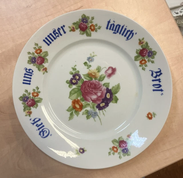 ANTIK JUGENDSTIL TELLER Rosenthal - Gieb uns unser täglich Brot - alt ...