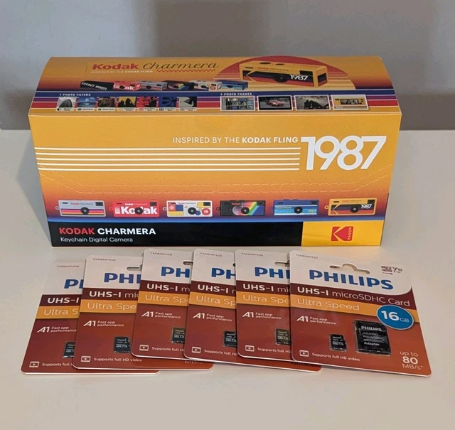 KODAK CHARMERA KEYCHAIN Digital Camera Blind Box x6 + X6 16GB Memory ...