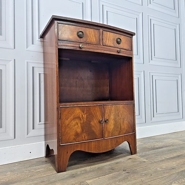 ANTIQUE BEVAN FUNNELL Reprodux Georgian Mahogany Bookcase Cabinet ...