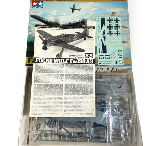 TAMIYA 1/48 MODELLBAUSATZ. Focke Wulf Fw190 A3. Ausführungen: Wilhelm ...