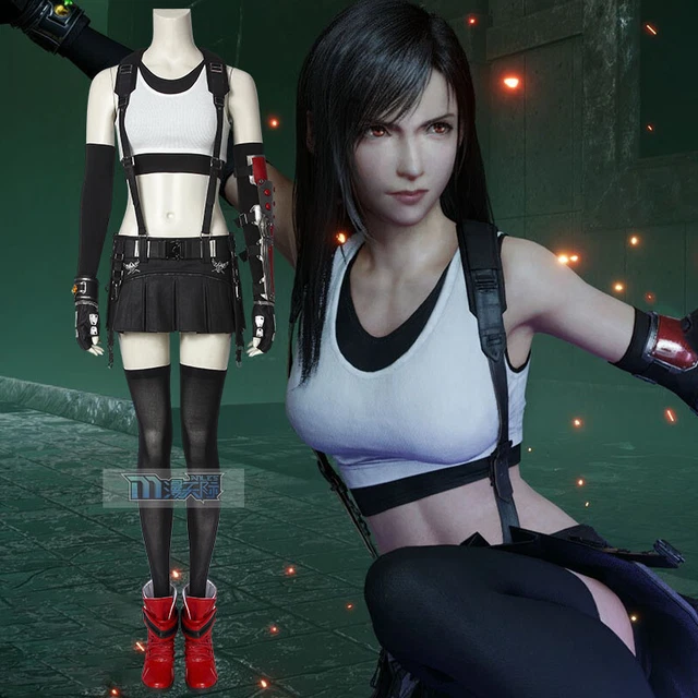 FINAL FANTASY VII Remake FF7 Tifa Lockhart Cosplay Costume Outfit Full ...