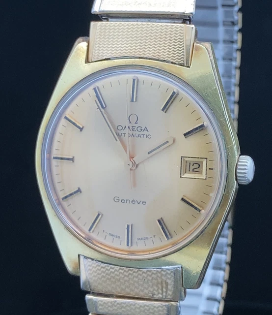 OROLOGIO VINTAGE ANNI '60 Omega Geneve AUTOMATICO Orologio Placcato Oro ...