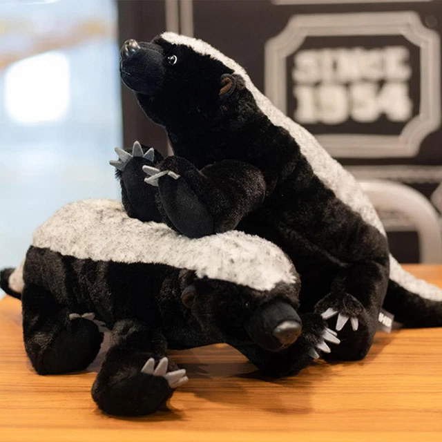 HONEY BADGER REALISTIC Plush Doll Toy Stuffed Simulation Animal Kids ...