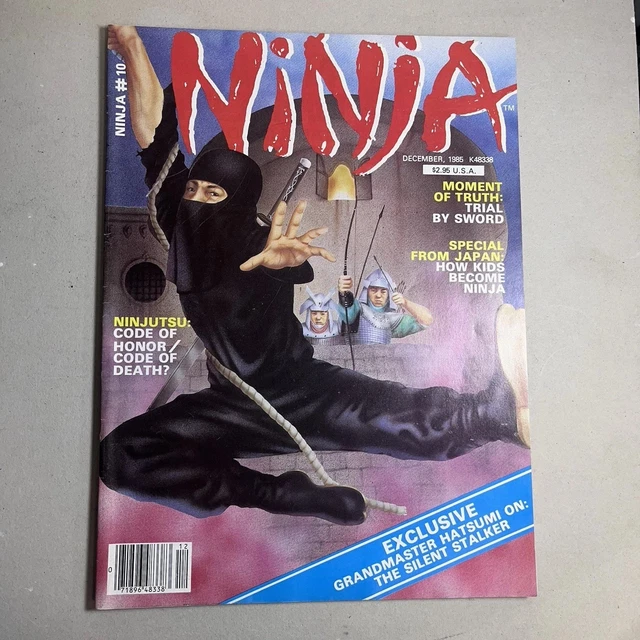 VINTAGE ORIGINAL NINJA Magazine 1985 #10W/ Centerfold Poster Code Of ...