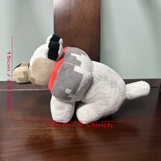 MINECRAFT WOLF PLUSH Toy Doll 15cmx24cm- Soft Stuffed Toy for Kids and ...