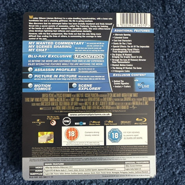 WANTED : LIMITED Edition Steel Book [Blu-ray] £2.77 - PicClick UK