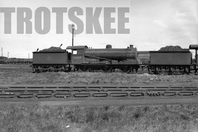 LARGER NEGATIVE BR British Railways Steam Loco 64687 Class J20 March ...