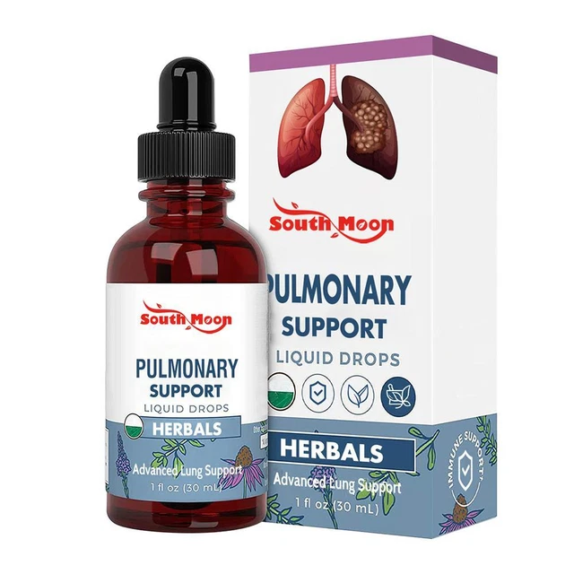 PULMONARY SUPPORT LIQUID Drops Herbal Advanced Lung Support 30ml GX $6. ...