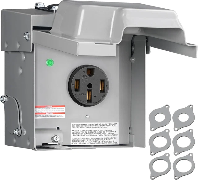 50 AMP RV Power Outlet Box, 125/250V NEMA 14-50R 50 $59.95 - PicClick CA